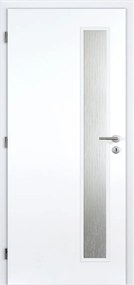 Doornite Basic Interiérové dveře Vertika, 70 L, 70 × 197 cm, lakované, levé, bílé, prosklené