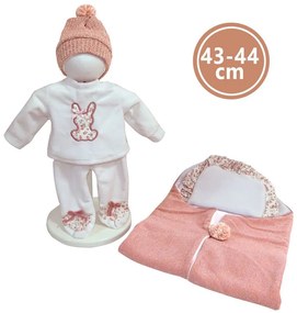Llorens Obleček pro panenku miminko New Born velikosti 43-44 cm
