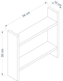 Kuchyňská police DENVER 30x34 cm bílá