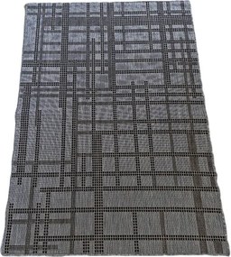 HU Šedý sisalový koberec Sizal Sede – pruhy Rozměr: 40x60 cm
