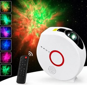 Verk Group Led projektor hvězd galaktický s bluetoothem, reproduktorem, dálkovým ovládačem a noční svítilnou