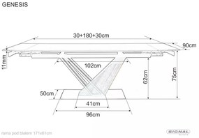 Rozkládací jídelní stůl Genesis 180/240 cm černý/jasan