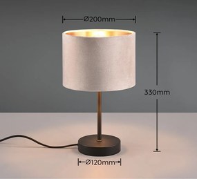 Černo-béžová stolní lampa (výška 33 cm) Julieta – Trio