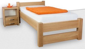 Krajča Jednolůžková postel z masivu Marvelon 90 x 220 cm Povrchová úprava: Barevný lak RAL, Druh dřeva: Buk