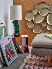 Zelená/krémová keramická stolní lampa s textilním stínidlem (výška 68 cm) Brady – Bloomingville