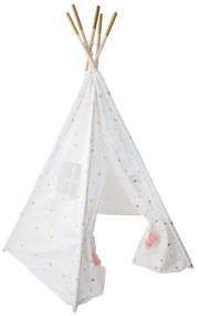 Atmosphera for Kids Dětský stan teepee se zlatými hvězdami