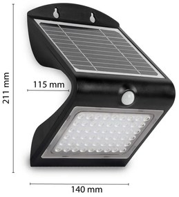 VELAMP LED solární světlo SL237 se senzorem