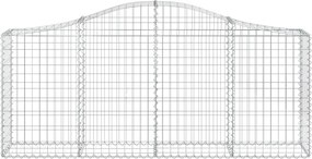 Klenutý gabionový koš 200 x 30 x 80/100 cm pozinkované železo 153384