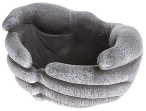 Pietní dekorace Betonový květináč Ruce, 20 x 11,5 x 20 cm