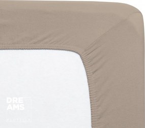 Florella Prostěradlo Organic Cotton Jersey Taupe - vada, 90-100x200 cm