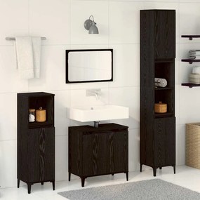 Sada koupelnového nábytku 3 ks Černý dub 30 x 30 x 180 cm 3333089