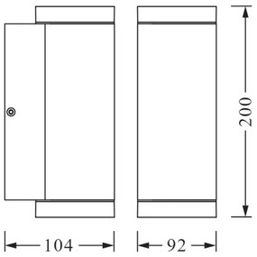 Ledvance - Venkovní nástěnné svítidlo BEAM 2xGU10/35W/230V IP44