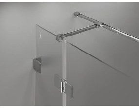 Mexen Lunar T, sklápěcí sprchový kout levý 110 x 70 cm, 8mm čiré sklo, chromový profil, 834T-110-070-01-00-L