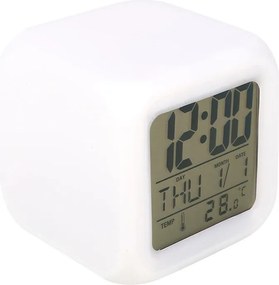 Verk Group Budík lcd teploměr chameleon svítící