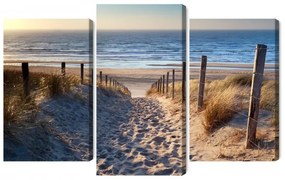Vícedílný obraz Pláž Severního Moře 3D Nedostatek Nedostatek Přírodní plátno 120x80
