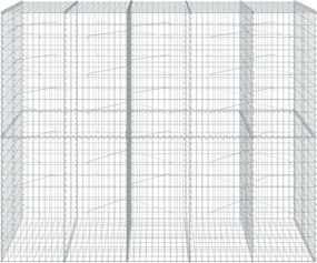 Gabionový koš s víkem 250 x 100 x 200 cm pozinkované železo 3295228