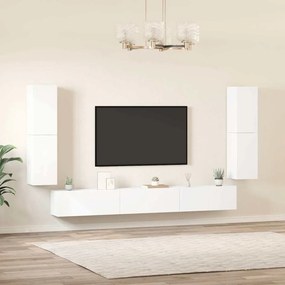 7dílný set TV skříněk bílý kompozitní dřevo 3114302