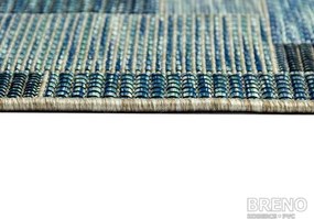 Breno Běhoun TERAZZA 21107 silver Black-Blue, šíře 80 cm, Modrá/Vícebarevné
