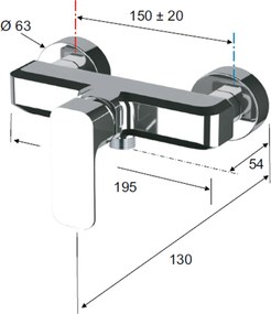 Sapho Spy sprchová baterie nástěnná 150 mm zlato mat PY11/19