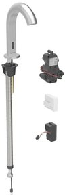 Geberit Piave - Elektronický umyvadlový ventil, pro studenou vodu, síťové napájení, easy to clean, kartáčovaná nerez 116.181.SN.1