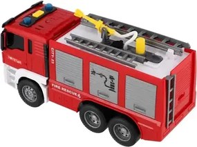 TEDDIES Auto hasičské 25 cm / Plast / Na setrvačník / Světlo a zvuk /