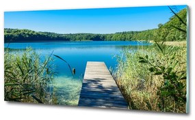 Wallmuralia Foto obraz skleněný horizontální Molo nad jezerem 100x50