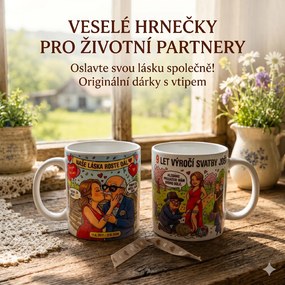 Personalizovaný hrnek z vlastní fotky pro partnery – Komiksový styl