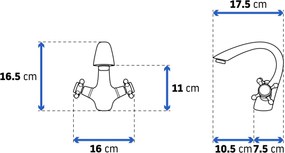 Rea Retro- Vysoká umyvadlová baterie, černá, REA-B0225