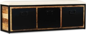 vidaXL Úložná lavička se 3 zásuvkami, masivní mangovník, 120x30x40 cm [244581]