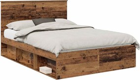 Rám postele Staré dřevo 135 x 190 cm Masivní borové dřevo 3411026