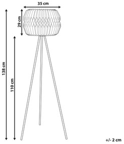 Stojací lampa bílá HUNTER Beliani