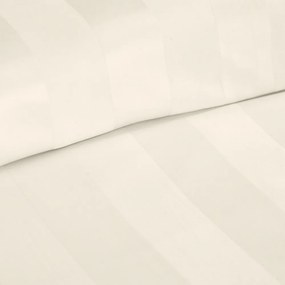 Krémové saténové povlečení na dvoulůžko 200x200 cm So Soft Satin Stripe – Catherine Lansfield
