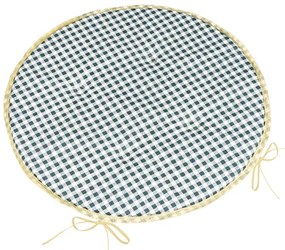 Bellatex Sedák BERTA kulatý hladký průměr 40 cm Kostička šedá