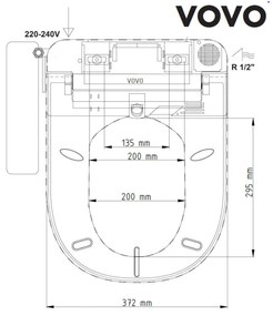 Siko VOVO bidetové sedátko plast VB4100S