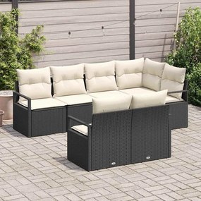 Set pohovek 7 ks Černá polyratan 3346417