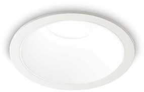 Ideal Lux Stropní vestavné bodové svítidlo LED GAME ROUND Barva: Bílá, Teplota světla: 3000 K, Barva materiálu: Stříbrná