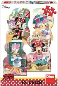 DINO Minnie a Daisy v létě / 4x 54 dílků / od 4 let