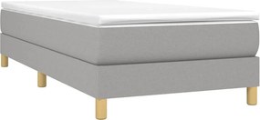 Rám postele s boxspringem světle šedá 90 x 190 cm textil 3120574