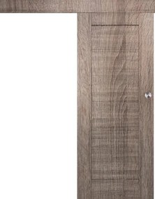 posuvné interiérové dveře na stěnu vasco doors IBIZA plné, model 1 Průchozí rozměr: 70 x 197 cm, Orientace dveří: Levé dveře, Dekor: Dub šedý