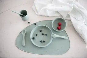 KikkaBoo Miska Platinum Silicone Sage / od 6 měsíců