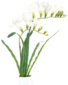 Umělá květina Frézie bílá, 57 cm
