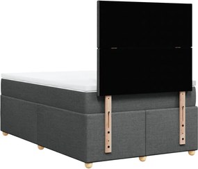 Box spring postel s matrací tmavě šedá 120x200 cm textil 3291241