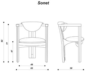 Designové bukové křeslo SONET český výrobek