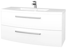 Dřevojas Koupelnová skříň BRIO SZZ2 120 Varianta: L01 Bílá vysoký lesk / L03 Antracit vysoký lesk