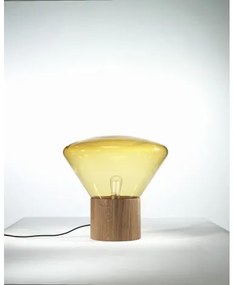 Stolní lampa MUFFINS BROKIS PC850 Barva skla  amber Povrch nosné části  dub evropský voskovaný Brokis PC850