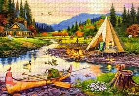 CASTORLAND Puzzle Zlatý potok / 1000 dílků / 68 x 47 cm