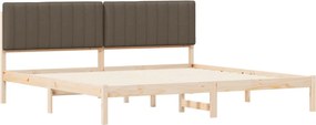Rám postele s čalouněným čelem Taupe 200 x 200 cm 3405575