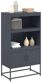 Skříň highboard antracitová 68,5 x 38,5 x 123,5 cm ocel