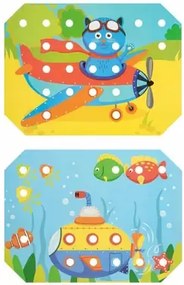Lucy  Leo Mozaika s pinzetou a vyšívání / dřevěný herní set s předloha