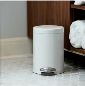 Simplehuman Pedálový odpadkový koš  – 4.5 l / kulatý / bílý